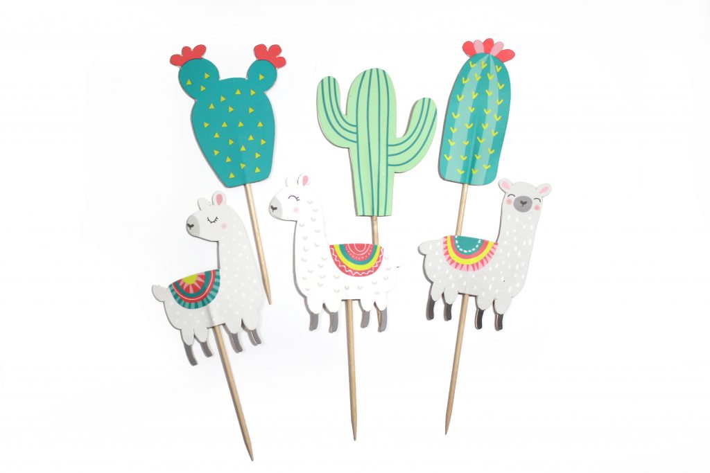 Llama and Cactus Toppers by Merrilulu – Kate's Safe & Sweet