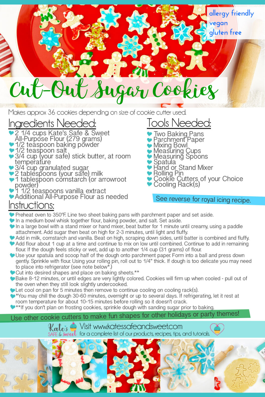 Cut-Out Christmas Sugar Cookies – Kate's Safe & Sweet