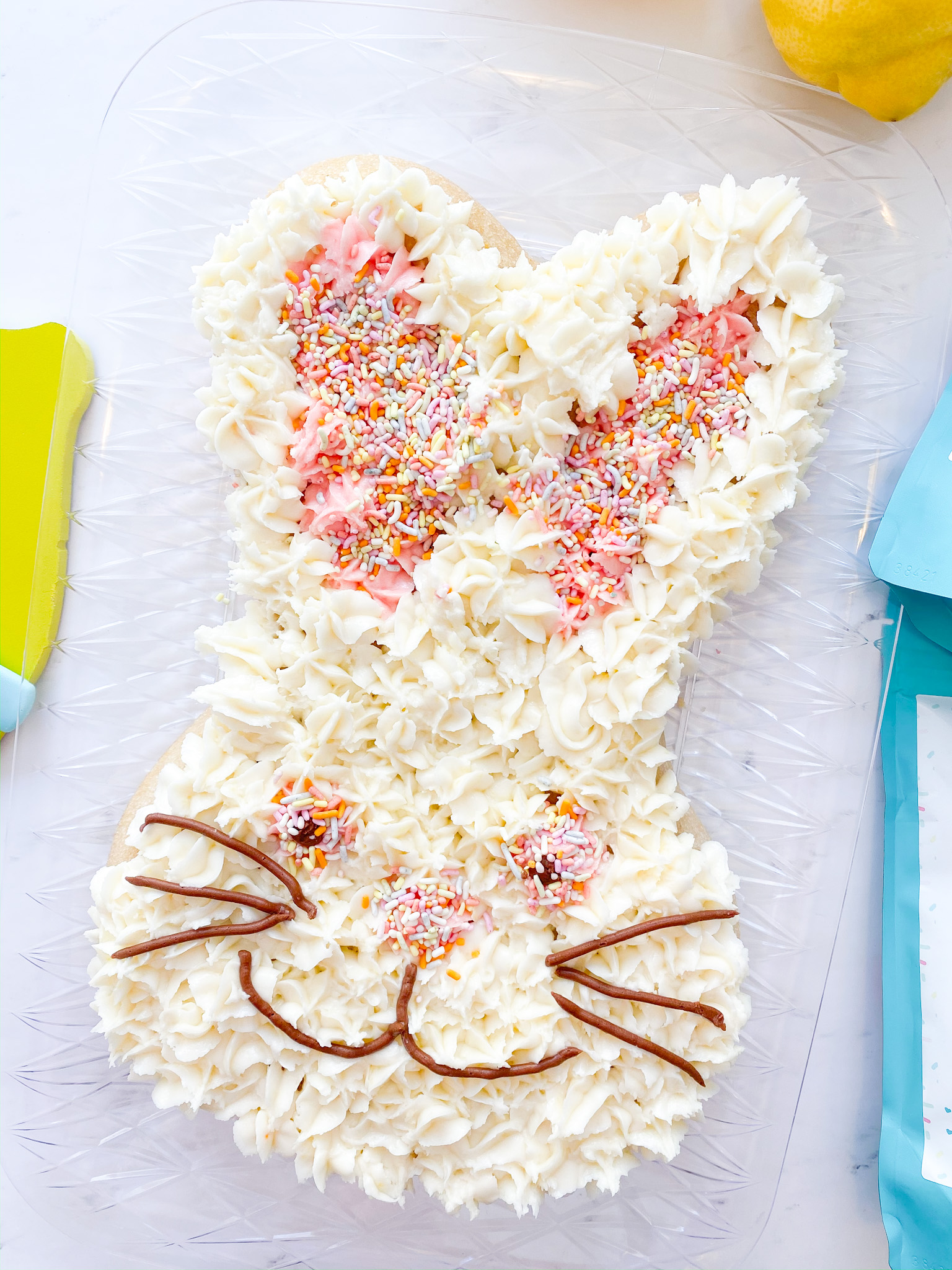 Lemon Easter Bunny Cake – Kate's Safe & Sweet