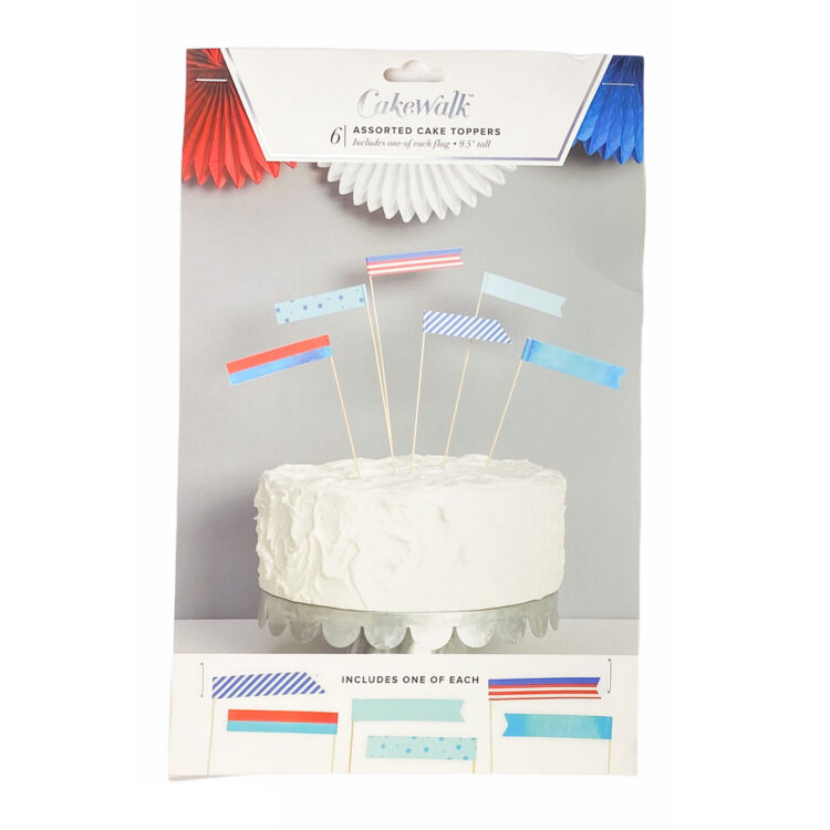 Assorted Stars & Stripes Paper Cake Toppers by Cakewalk – Kate's Safe ...